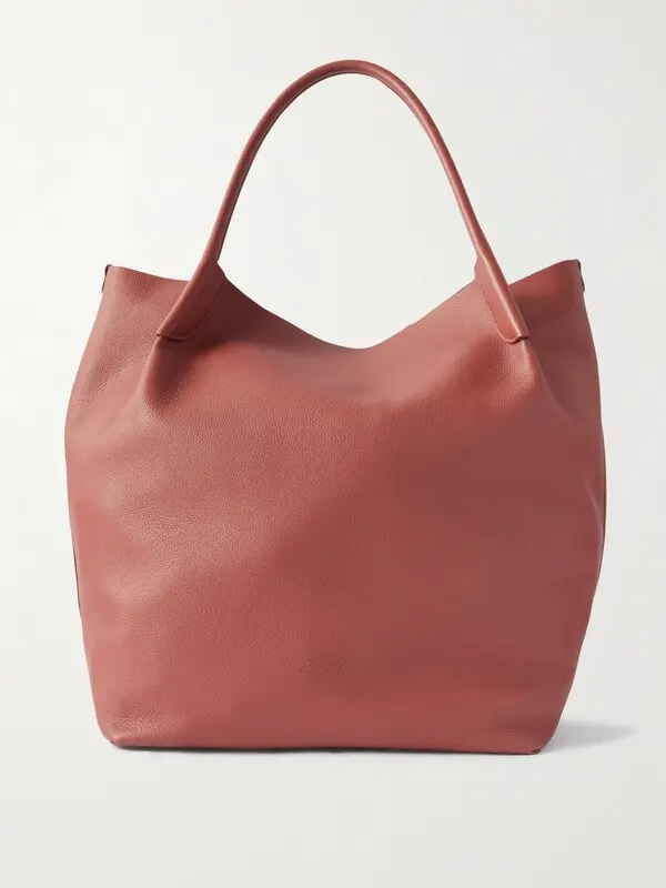 Loro Piana Bale Extra-large Full-grain Leather Tote Bag - Red