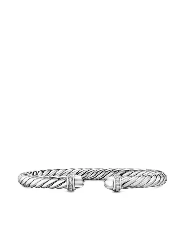 David Yurman Sterling Cable Flex Diamond Bracelet - Silver