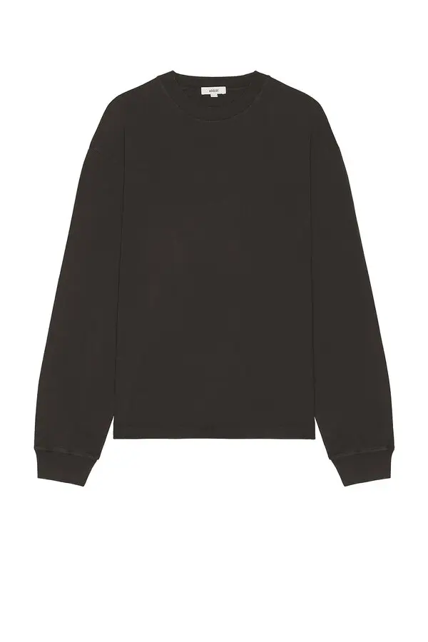 AGOLDE Long Sleeve Asha Tee In Grey - Cave