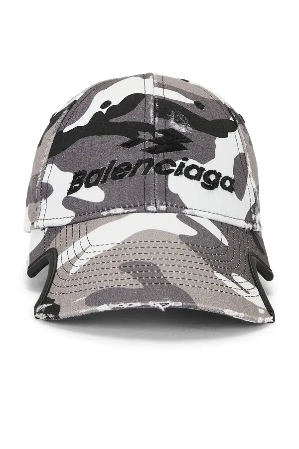 Balenciaga Camo Cap - Grey & Black
