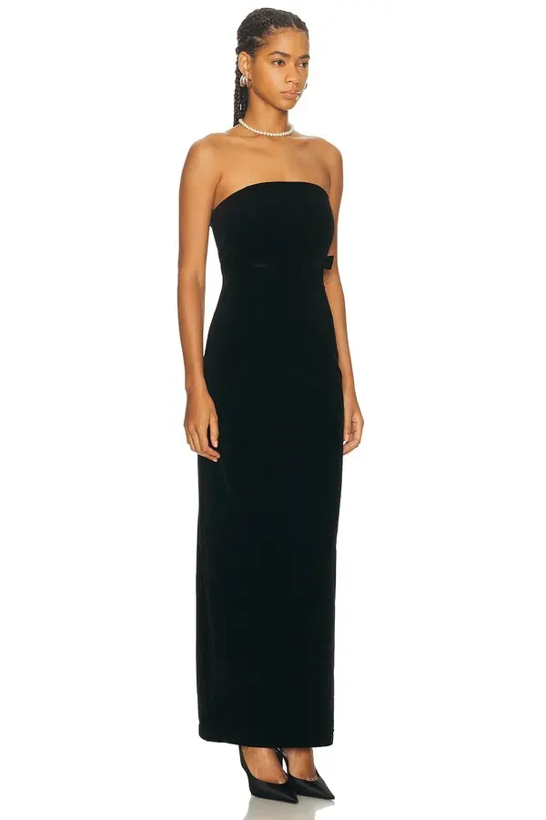 MARLIES GRACE Rose Strapless Maxi Dress