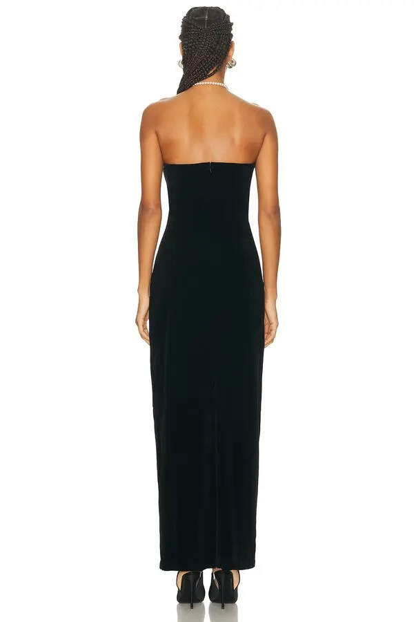 MARLIES GRACE Rose Strapless Maxi Dress