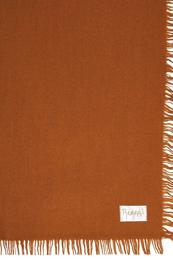 Renggli Wool Twill Scarf In Orange
