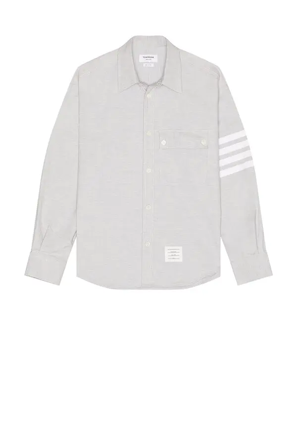 Thom Browne Oversized Shirt In Grey