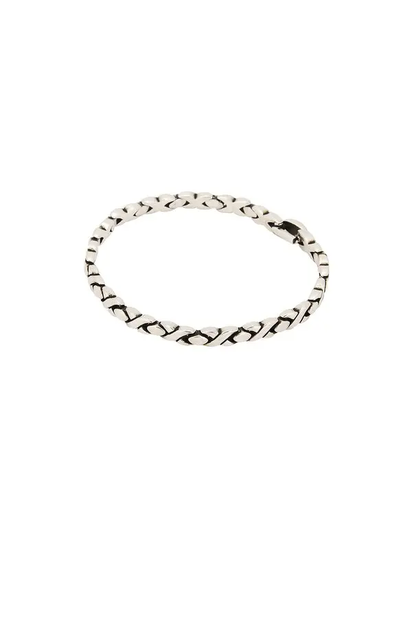Saint Laurent Intertwined Chain Bracelet - Brass Metal