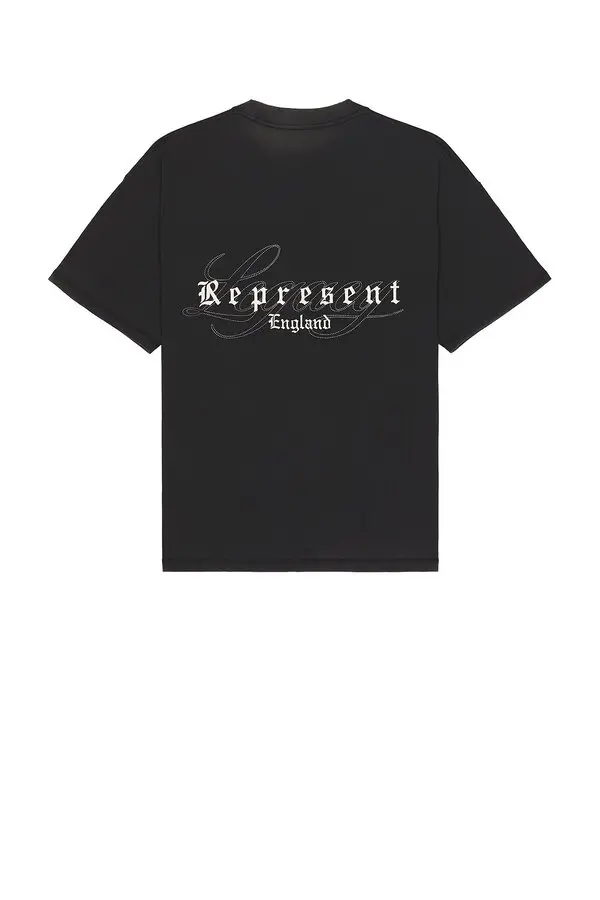 REPRESENT Legacy Overprint Tee In Black