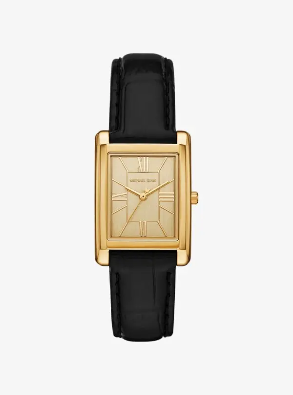 Michael Kors Essex Gold-tone Watch - Black