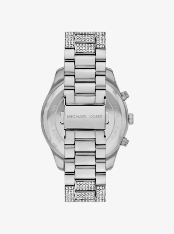 Michael Kors Oversized Lexington Pavé Two-tone Watch - Silver