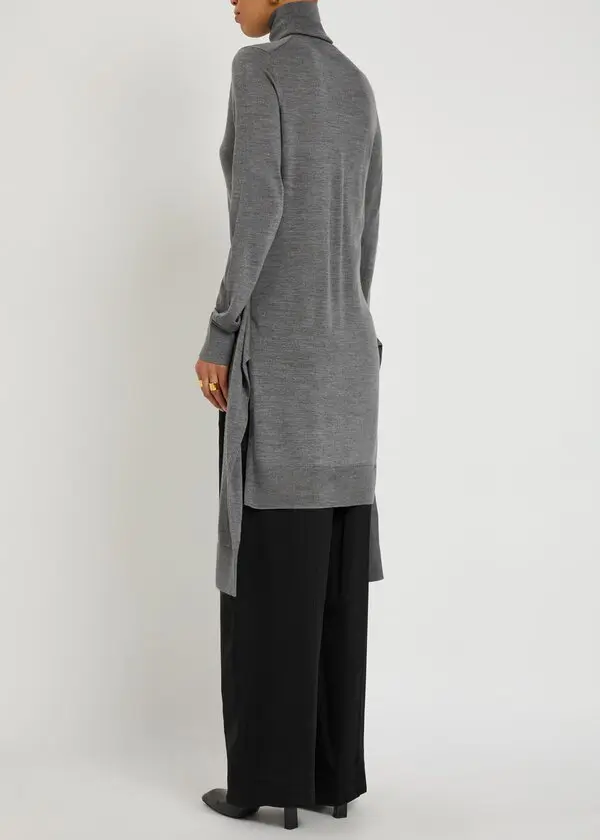 TOTEME Wool And Silk-blend Top - Grey