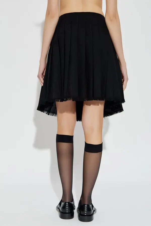 JIL SANDER Pleated Skirt With Buckled Straps