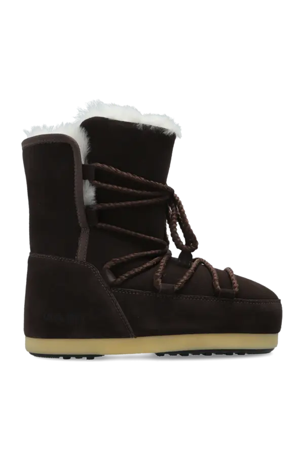 Moon Boot Mb Evx Suede & Shearling Snow Boots