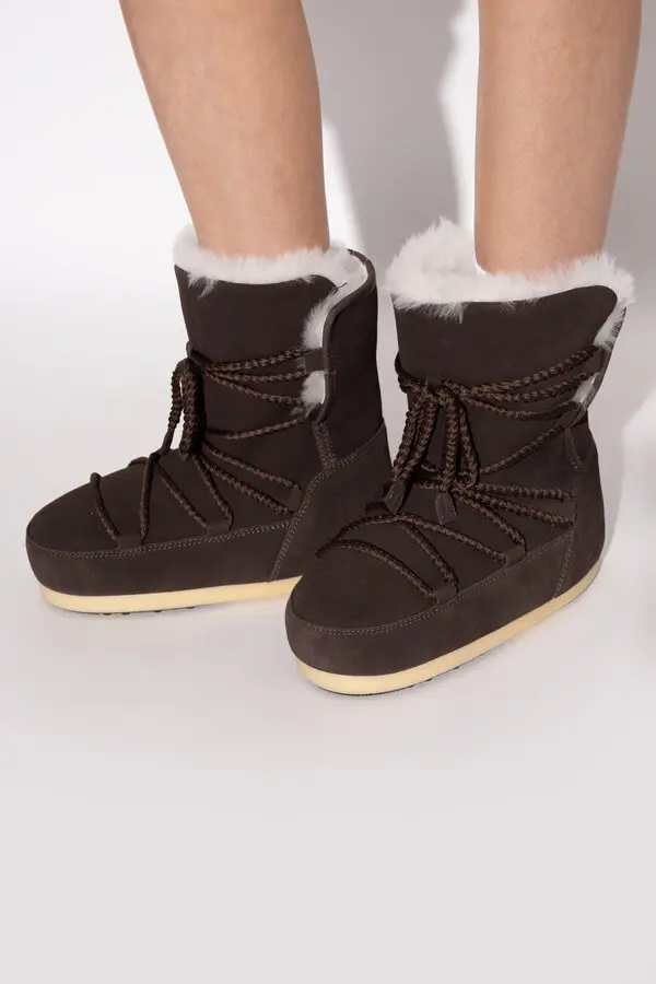 Moon Boot Mb Evx Suede & Shearling Snow Boots