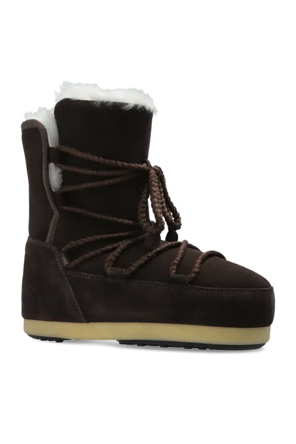 Moon Boot Mb Evx Suede & Shearling Snow Boots