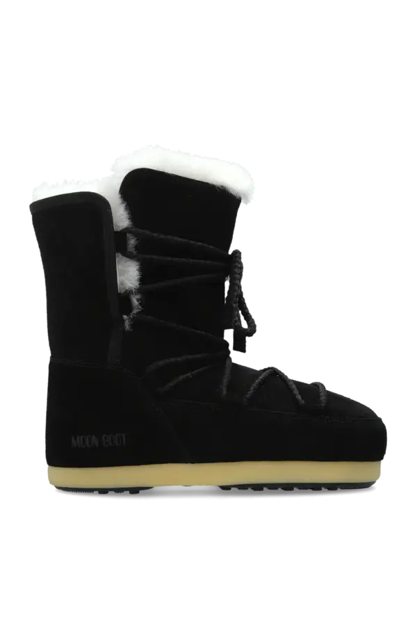 Moon Boot Suede And Shearling Snow Boots