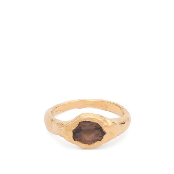 SIMUERO Faro Gemstone Ring - Gold/brown