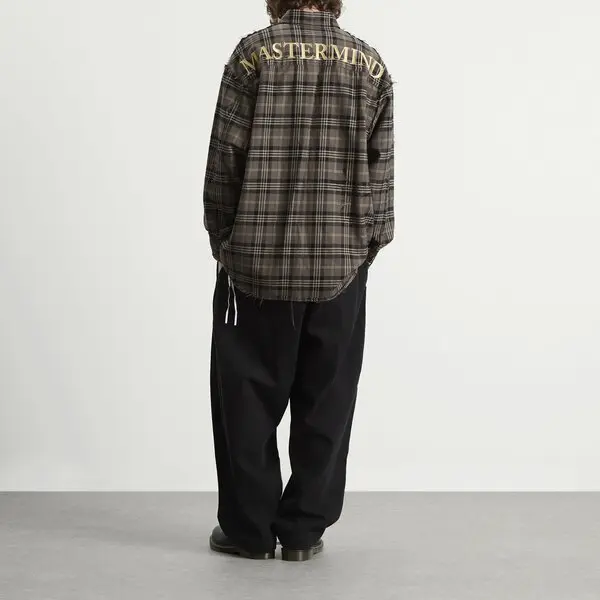 MASTERMIND WORLD Reversible Raw Edge Plaid Shirt