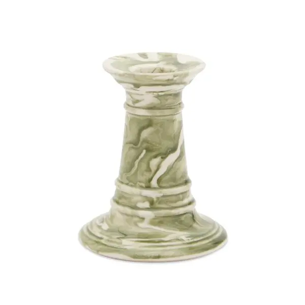 THE CONRAN SHOP Wardour Stubby Candlestick - Green