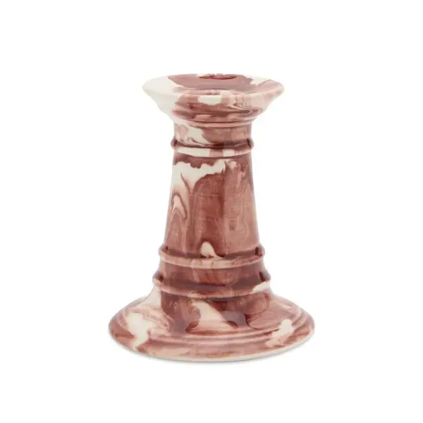 THE CONRAN SHOP Wardour Stubby Candlestick - Burgundy