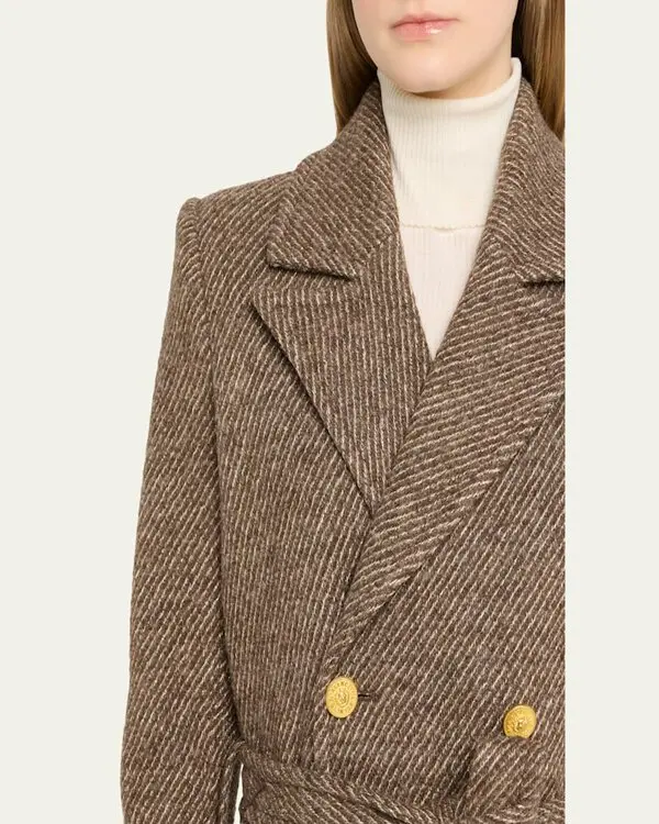 L'Agence Kolina Belted Long Coat - Bracken Brown