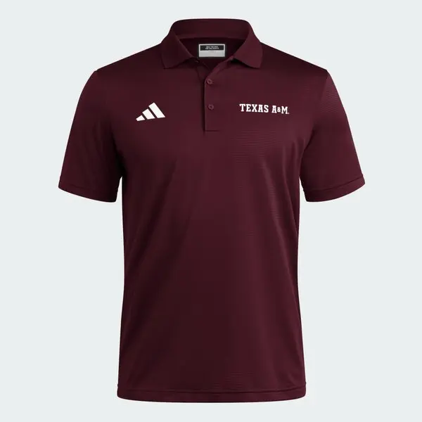 Adidas Texas A&m Aggies Coaches Ottoman Polo - Team Maroon / White