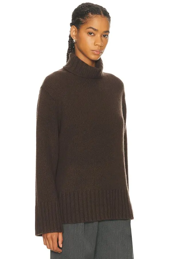 Jenni Kayne Cashmere Jet Turtleneck - Chocolate