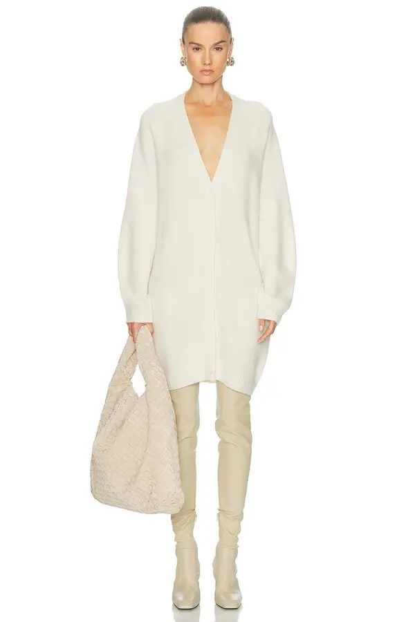 Lapointe Organic Cashmere Oversized Raglan Cardigan