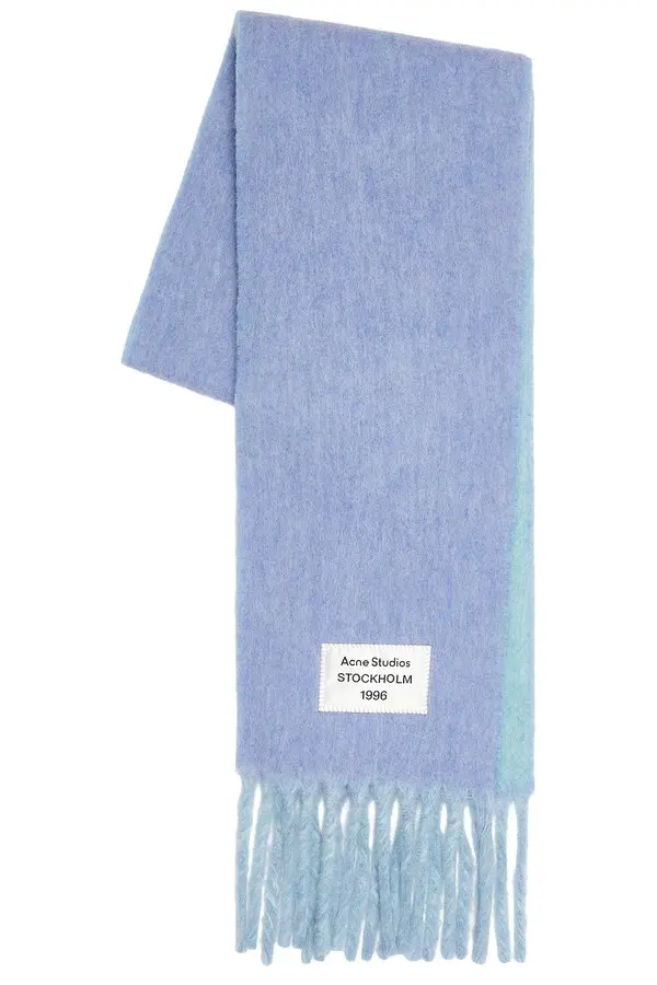Acne Studios Volly Scarf In Blue - Blue & Light Blue
