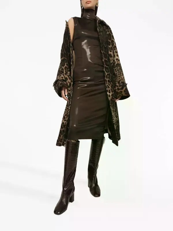 Dolce & Gabbana Leopard-print Belted Coat