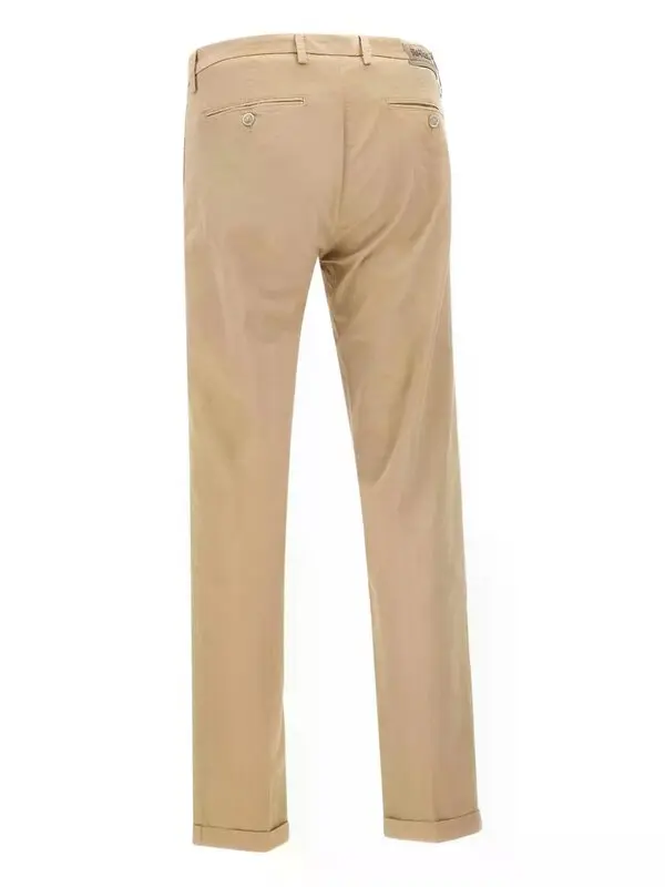 RE-HASH Logo Patch Cuffed Trousers - Neutrals