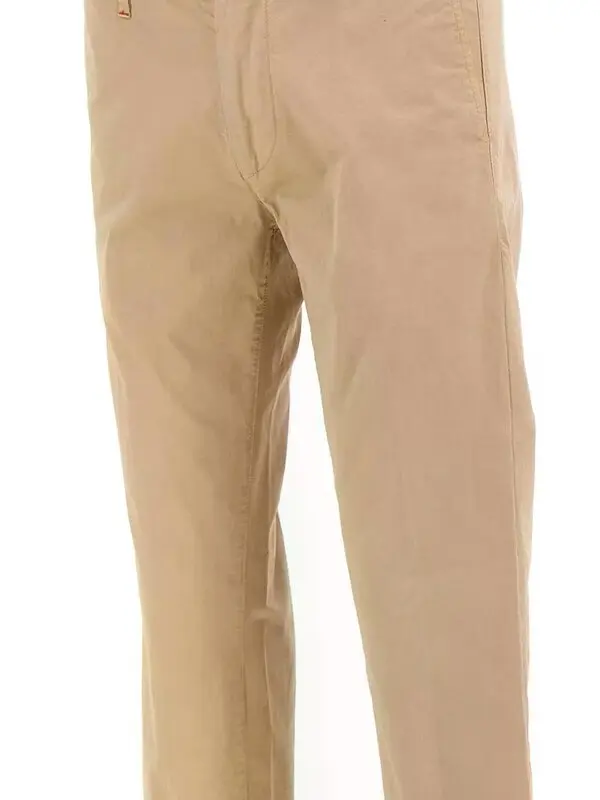 RE-HASH Logo Patch Cuffed Trousers - Neutrals