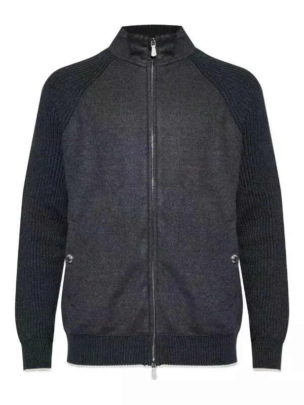 Eleventy Ribbed Zip Jacket