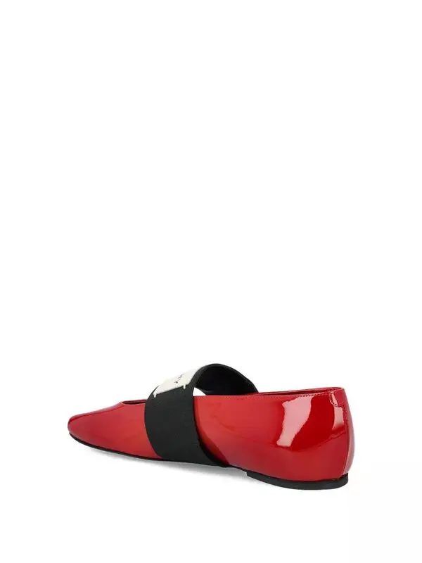 Givenchy Logo-strap Ballet Flats - Red