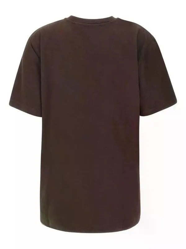 ROTATE BY BIRGER CHRISTENSEN Logo-embroidered Crew-neck T-shirt