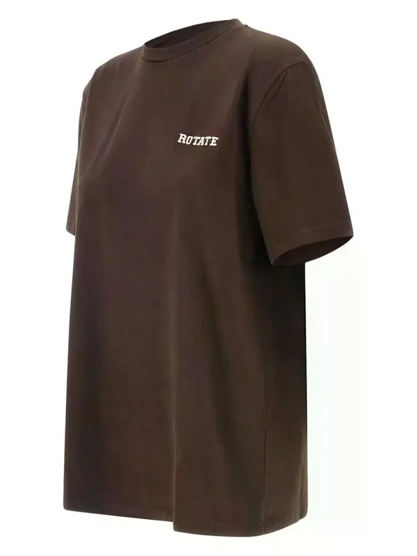ROTATE BY BIRGER CHRISTENSEN Logo-embroidered Crew-neck T-shirt