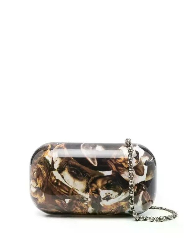 Acne Studios Animal-print Rectangle Clutch