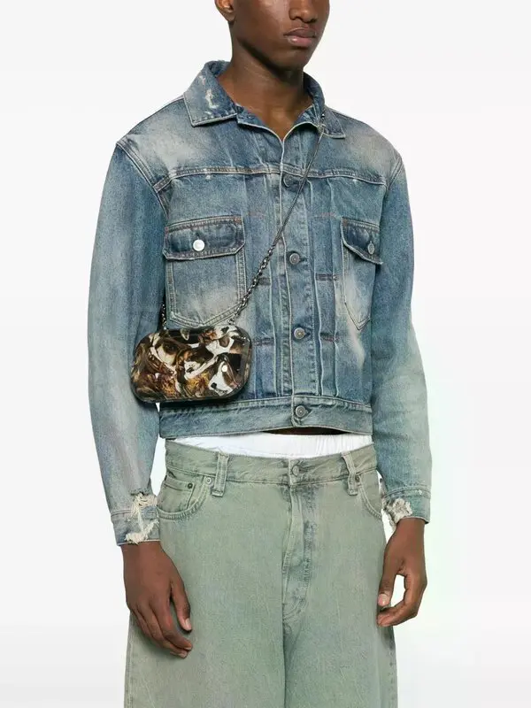 Acne Studios Animal-print Rectangle Clutch