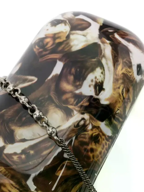 Acne Studios Animal-print Rectangle Clutch