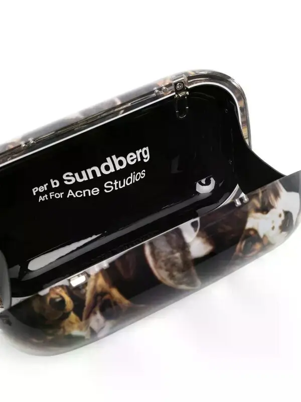 Acne Studios Animal-print Rectangle Clutch