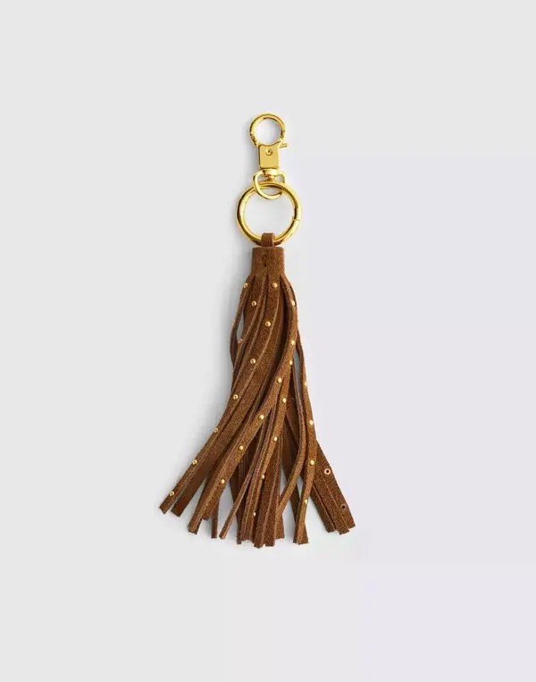 Madewell Studded Tassel Bag Charm - Dried Acorn