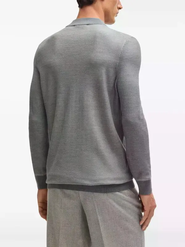 BOSS Crew-neck Silk Sweatshirt - Grey