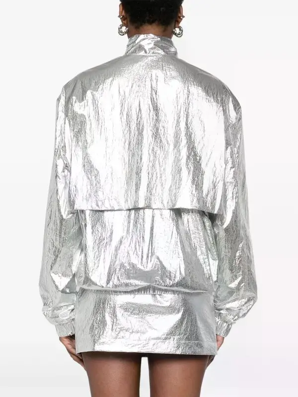 MEDEEA Metallic-effect Zip-up Jacket