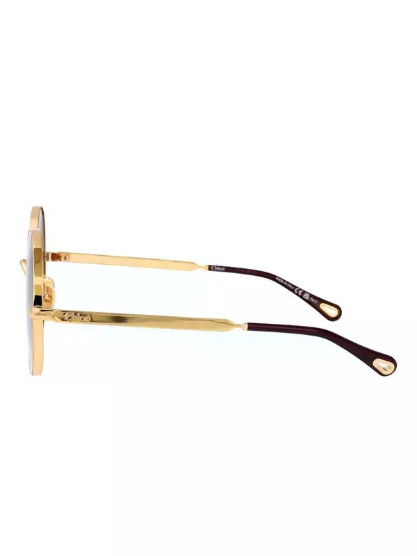 Chloé Round-frame Sunglasses - Gold