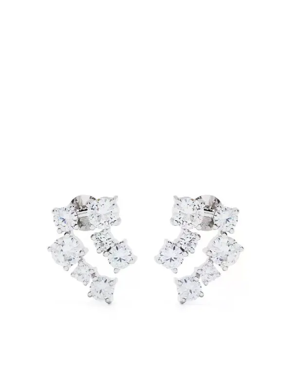 Completedworks Crystal Drop Earrings - Silver