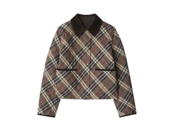Burberry Oldham Check Jacket - Moss Brown/ink Grey
