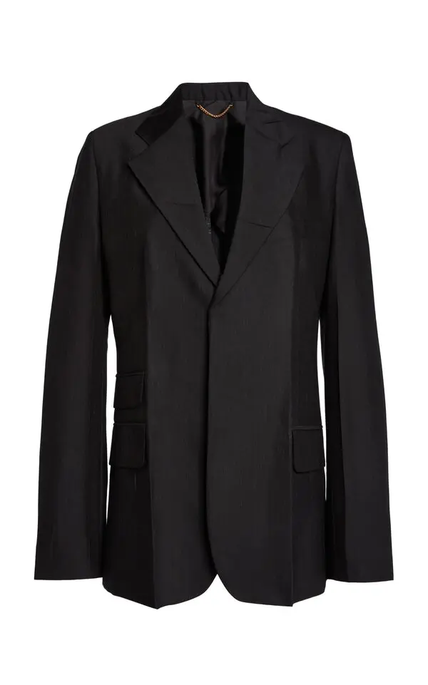 Victoria Beckham Oversized Notch Lapel Jacket - Black