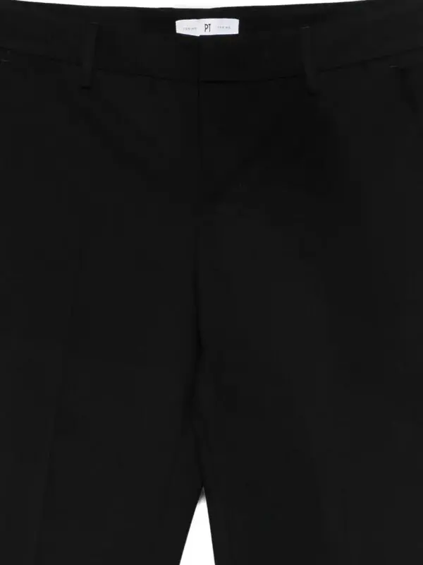 PT TORINO Pressed-crease Trousers - Black