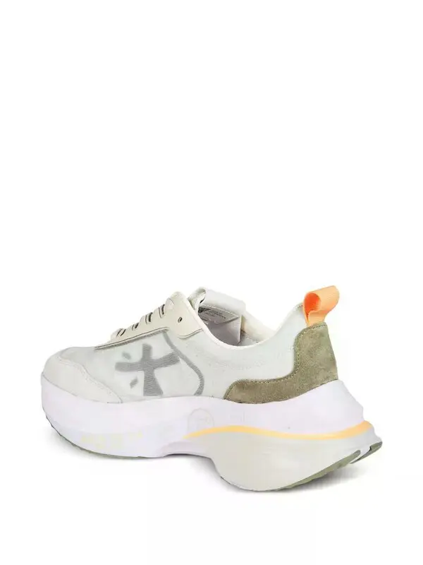 Premiata Hill 7857 Appliqué Sneakers - Neutrals