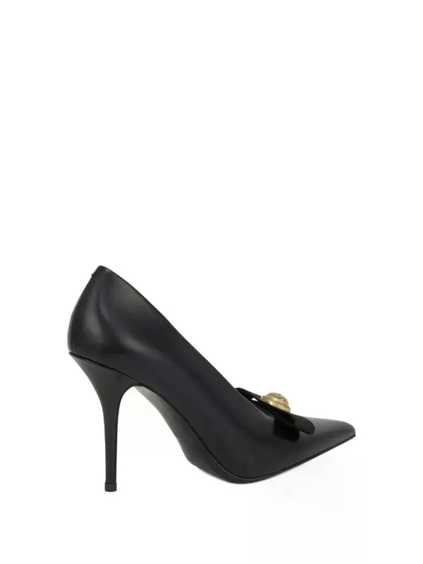 POTAMY 100mm Leather Heeled Pumps