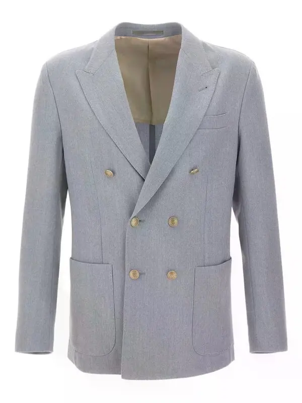 Eleventy Peak Lapels Double-breasted Blazer