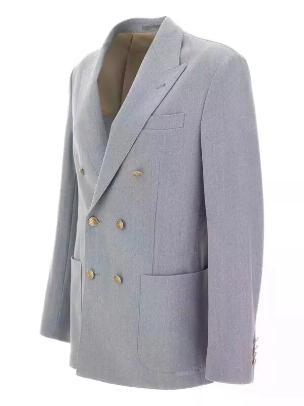 Eleventy Peak Lapels Double-breasted Blazer